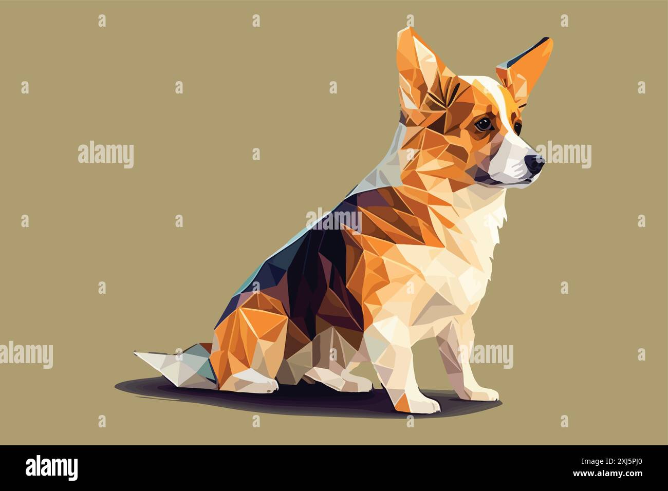 Dog Low Poly vector illustration Stock Vector Image & Art - Alamy