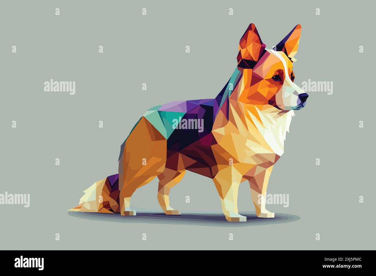 Dog Low Poly vector illustration Stock Vector Image & Art - Alamy