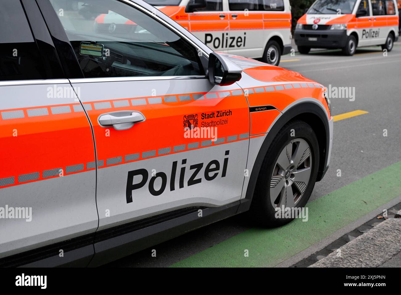 Police car Zurich city police, Switzerland Stock Photo - Alamy