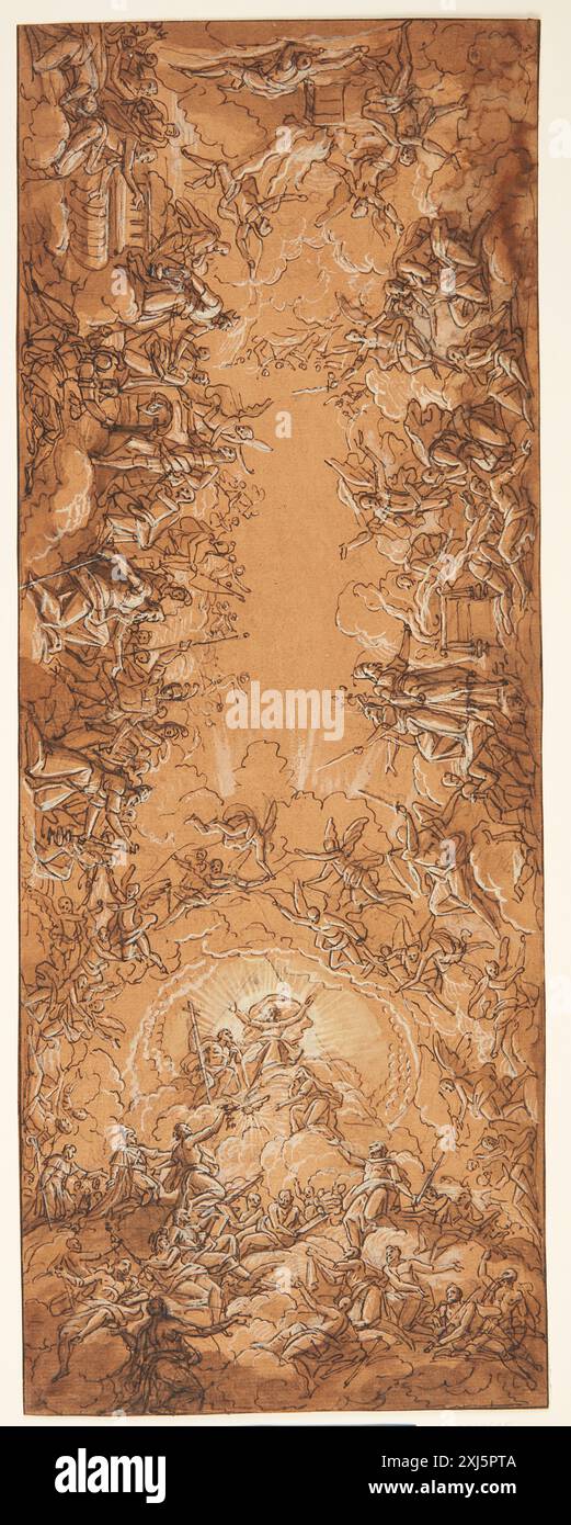 Draft ceiling painting with the trinity Unknown French Drawing Udkast ...