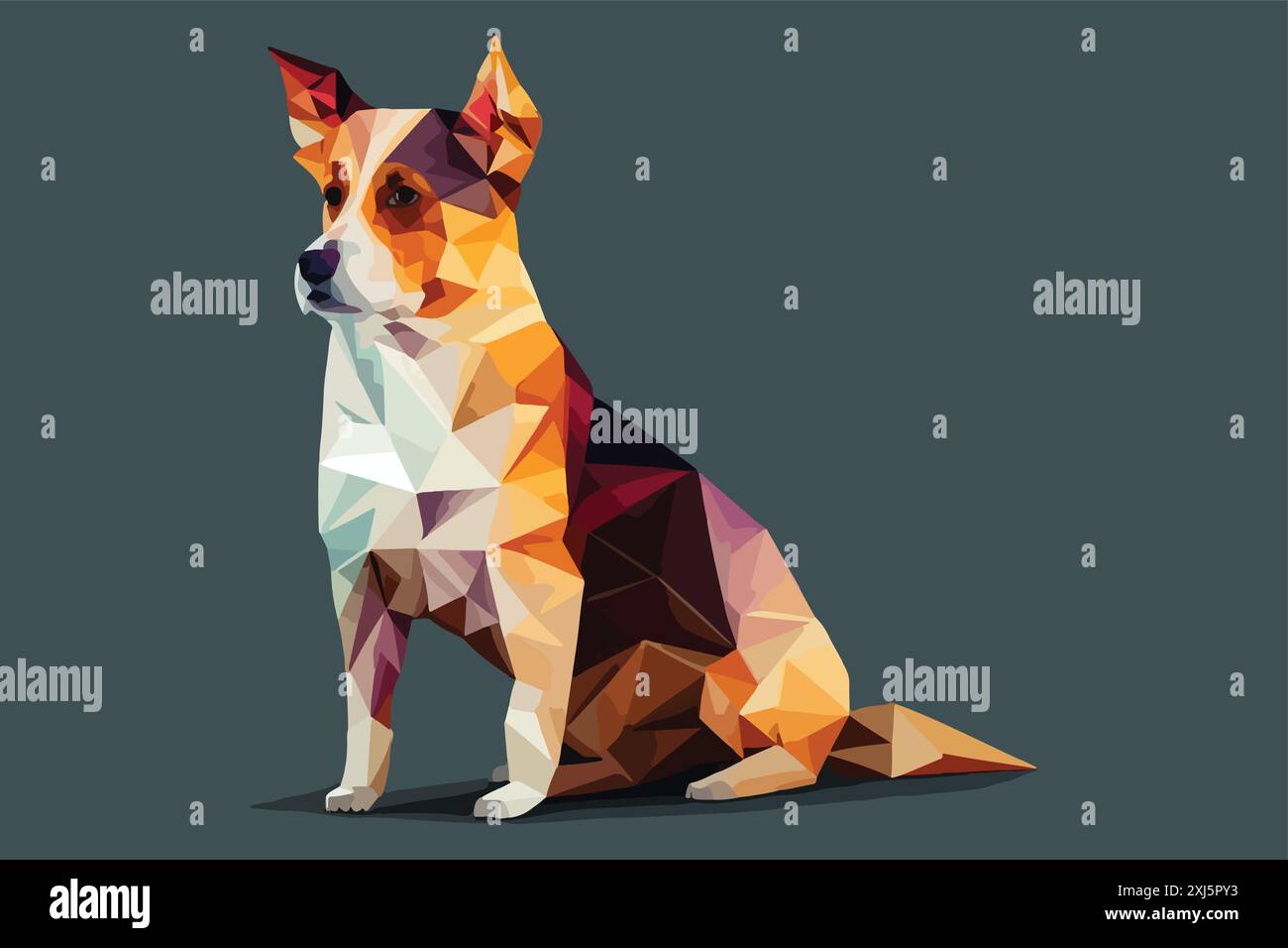 Dog Low Poly vector illustration Stock Vector Image & Art - Alamy
