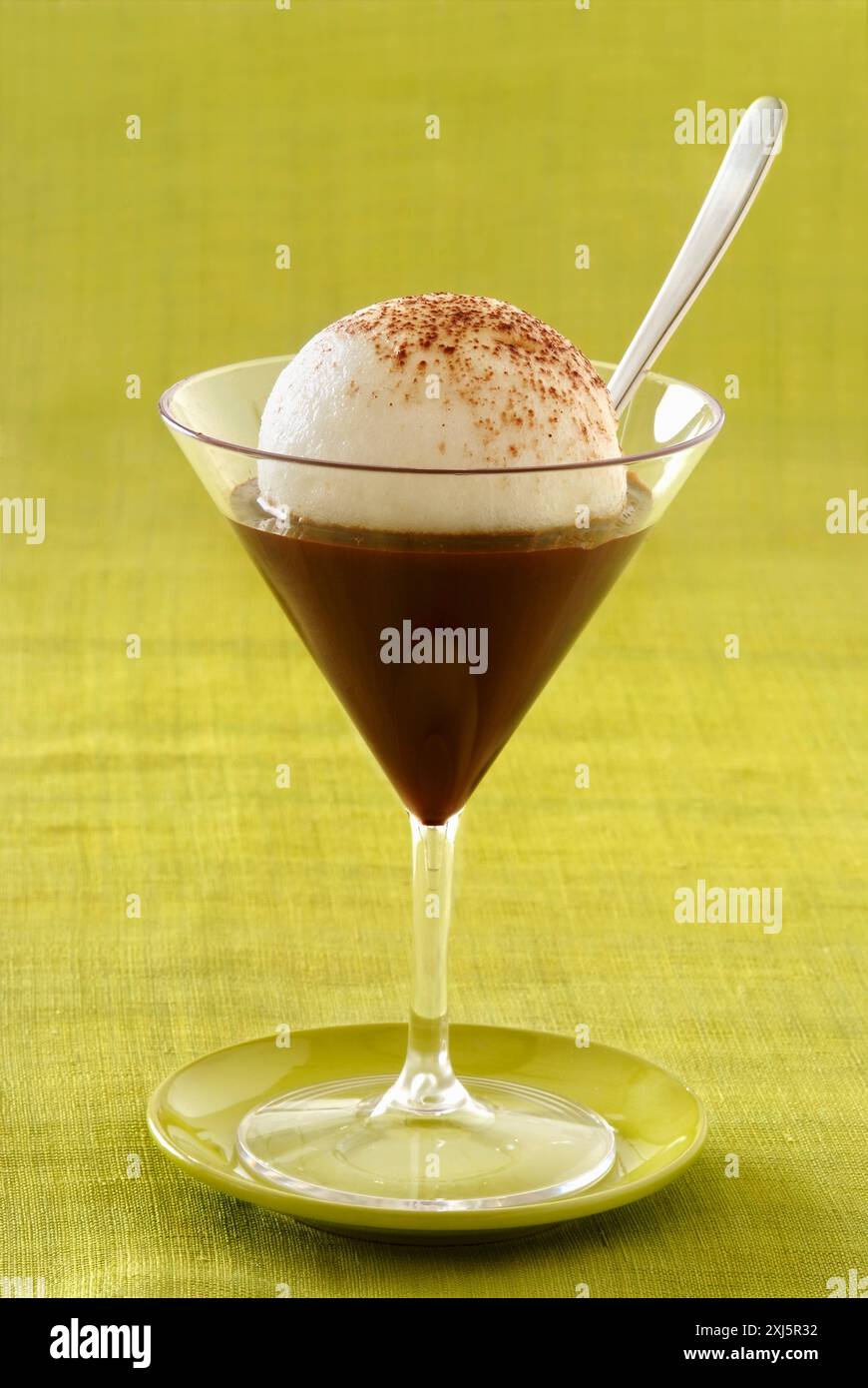 Chocolate floating island Stock Photo - Alamy