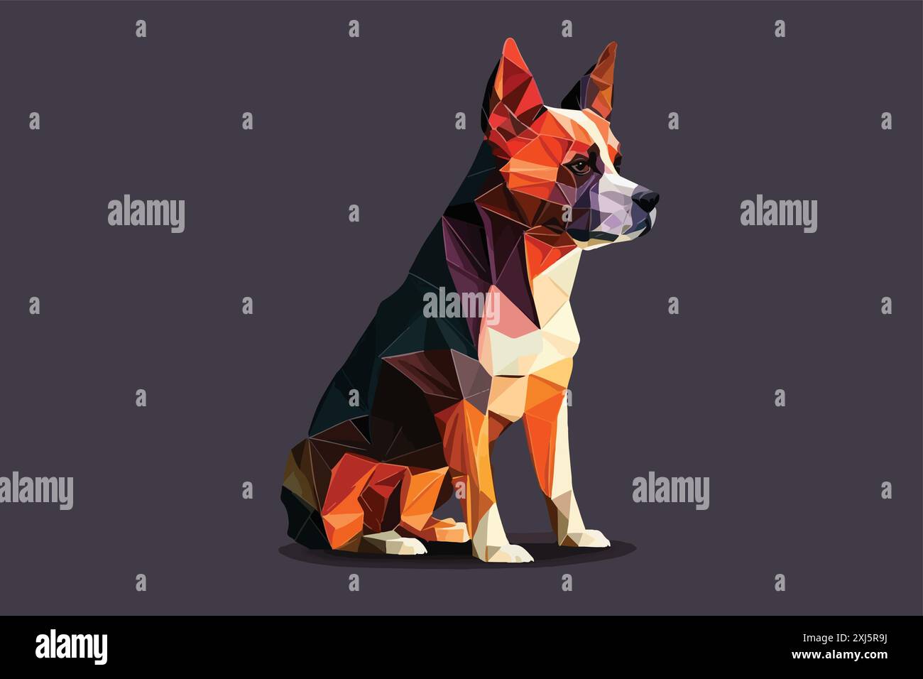 Dog Low Poly vector illustration Stock Vector Image & Art - Alamy