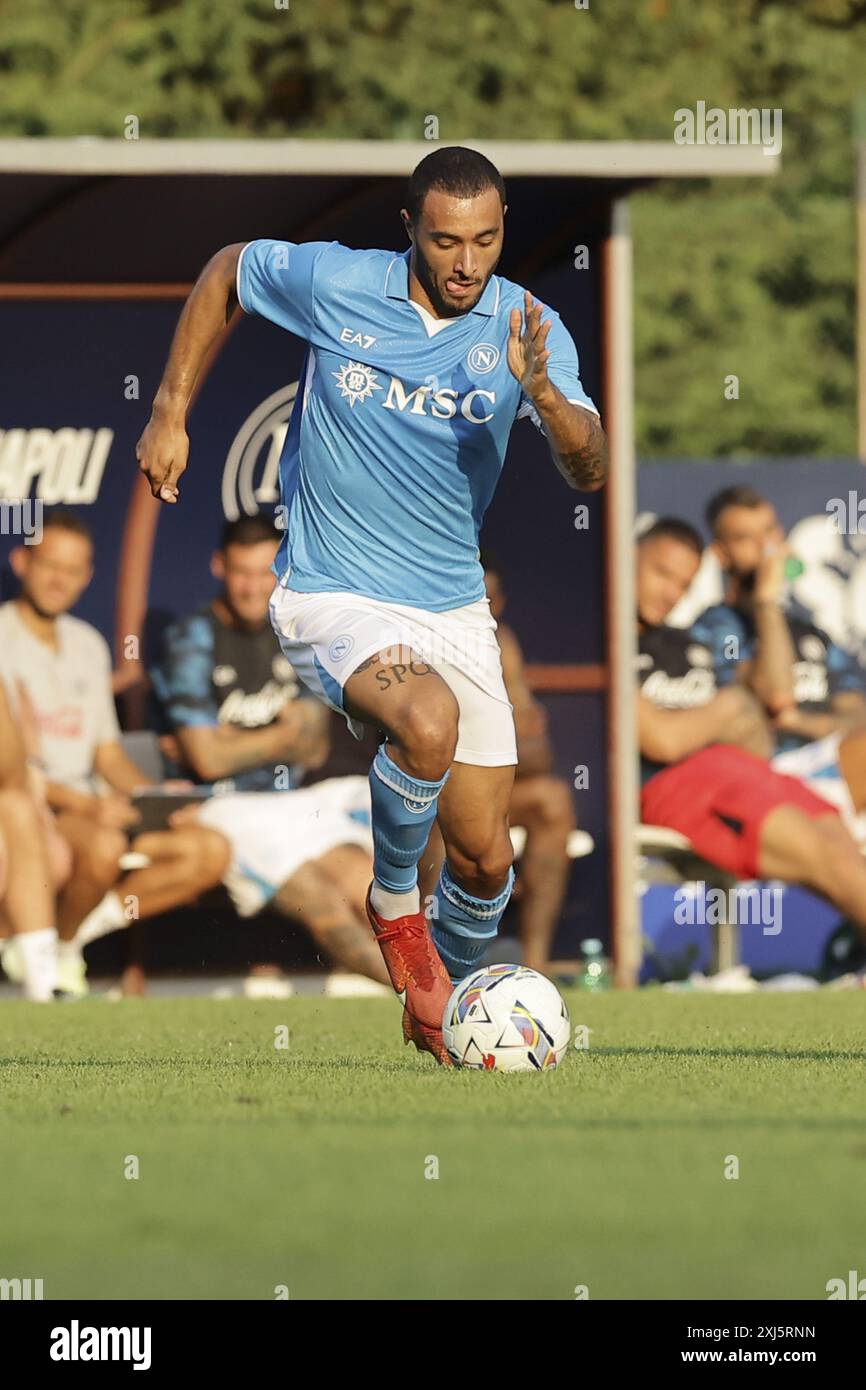 Napoli's Italian defender Francesco Mezzoni controls the ball during ...