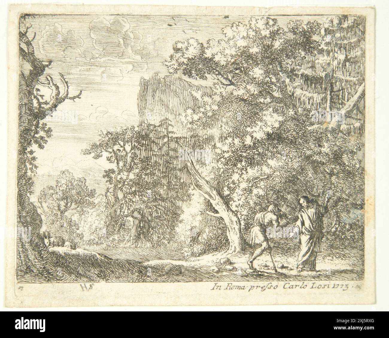 Etching by Herman van Swanevelt and Carlo Losi depicting the biblical ...