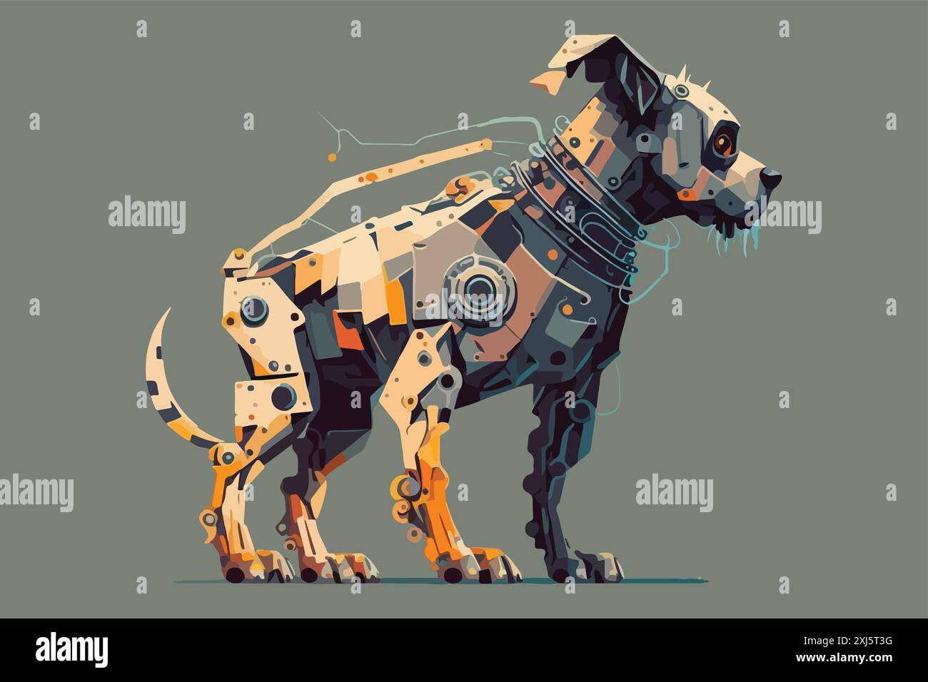 Dog robot vector illustration Stock Vector Image & Art - Alamy