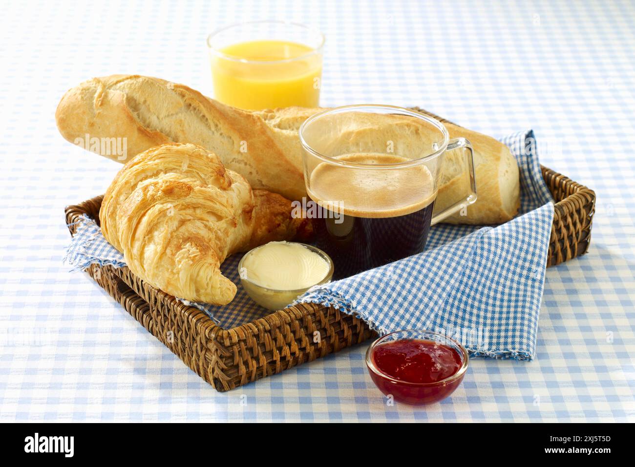 French breakfast baguette jam coffee hi-res stock photography and ...
