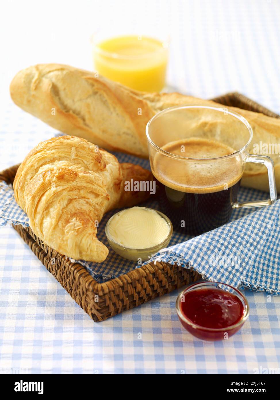 French breakfast baguette jam coffee hi-res stock photography and ...