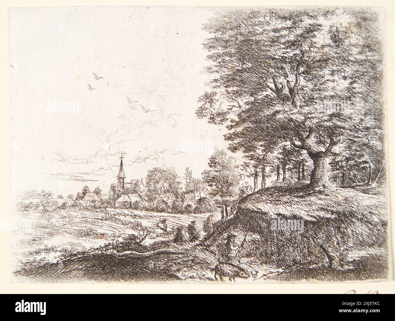 Landscape with pig shepherd and pigs Immenraet, Philips Augustijn 1627 ...