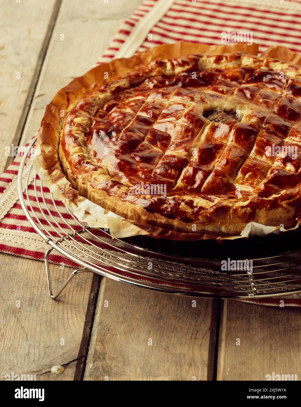 Flaky pastry meat pie Stock Photo - Alamy