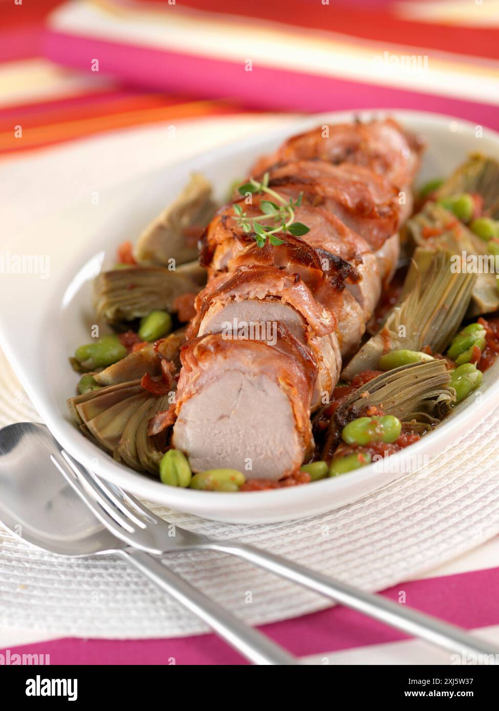 Provençal-style pork filet mignon Stock Photo - Alamy