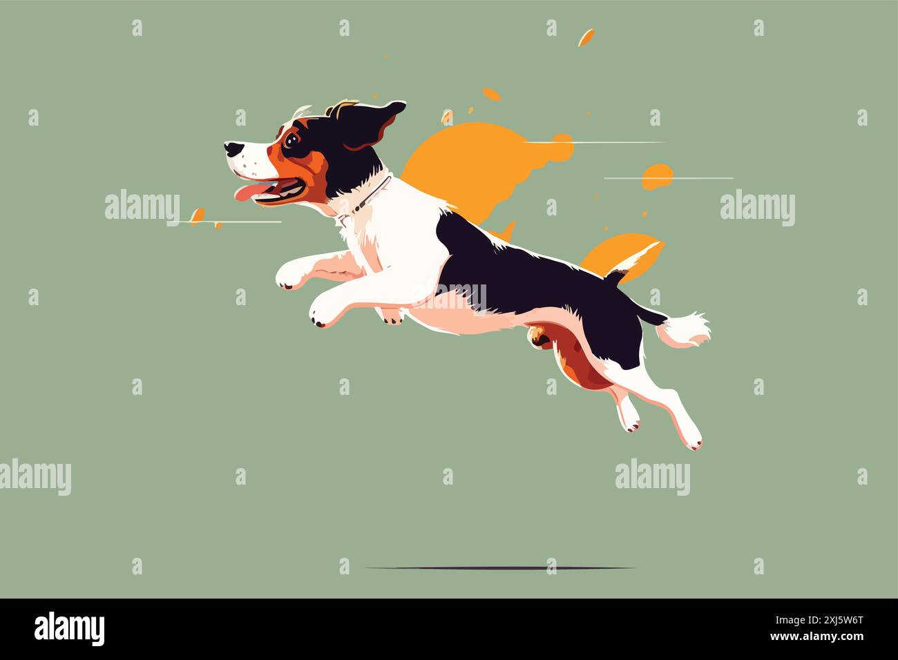 Dog running vector illustration Stock Vector Image & Art - Alamy