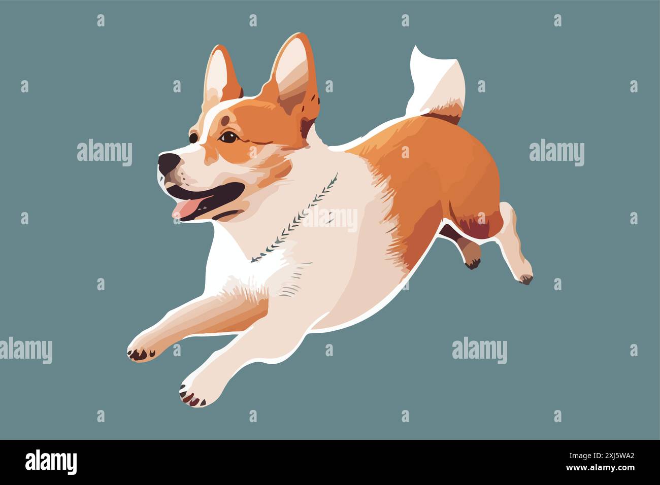 Dog running vector illustration Stock Vector Image & Art - Alamy
