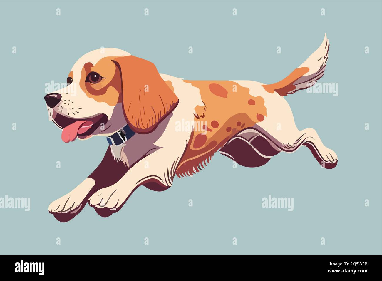 Dog running vector illustration Stock Vector Image & Art - Alamy