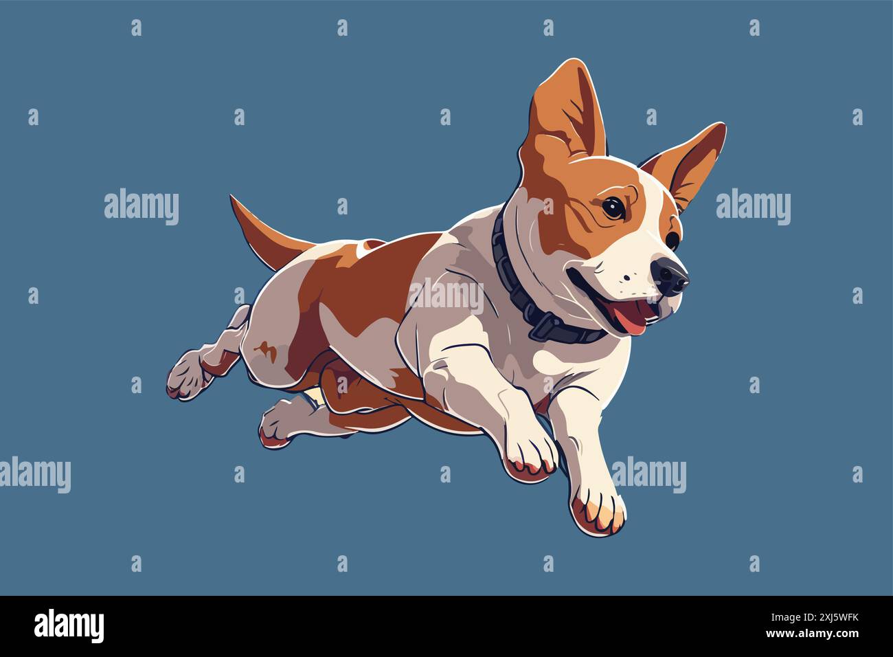 Dog running vector illustration Stock Vector Image & Art - Alamy