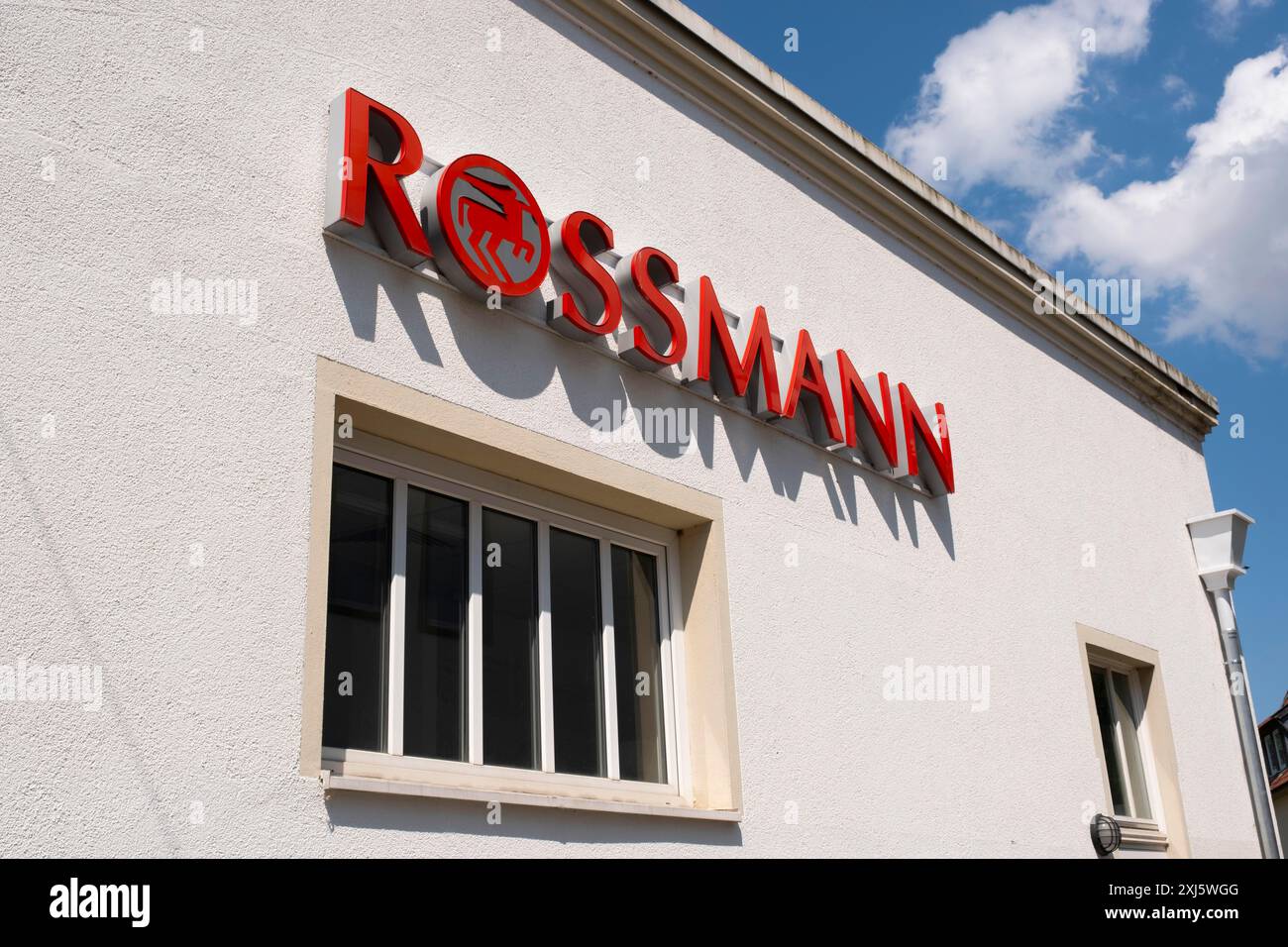 Rossmann, drugstore, facade with lettering and logo, North Rhine ...