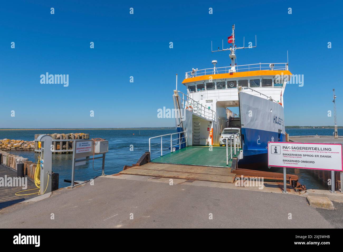 Ferry terminal on the island of Skaro, Skaroe, ferry connection from ...