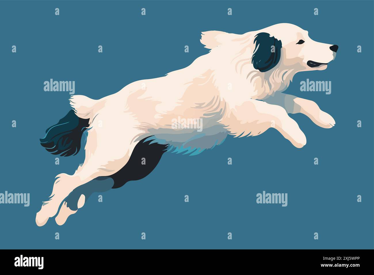 Dog running vector illustration Stock Vector Image & Art - Alamy