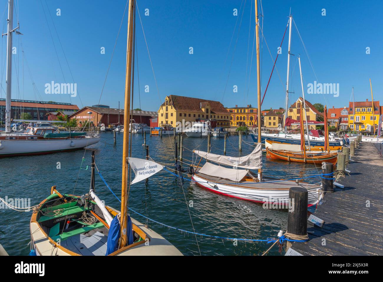 Maritime Svendborg, museum harbour, historic sailing ships, wooden ...