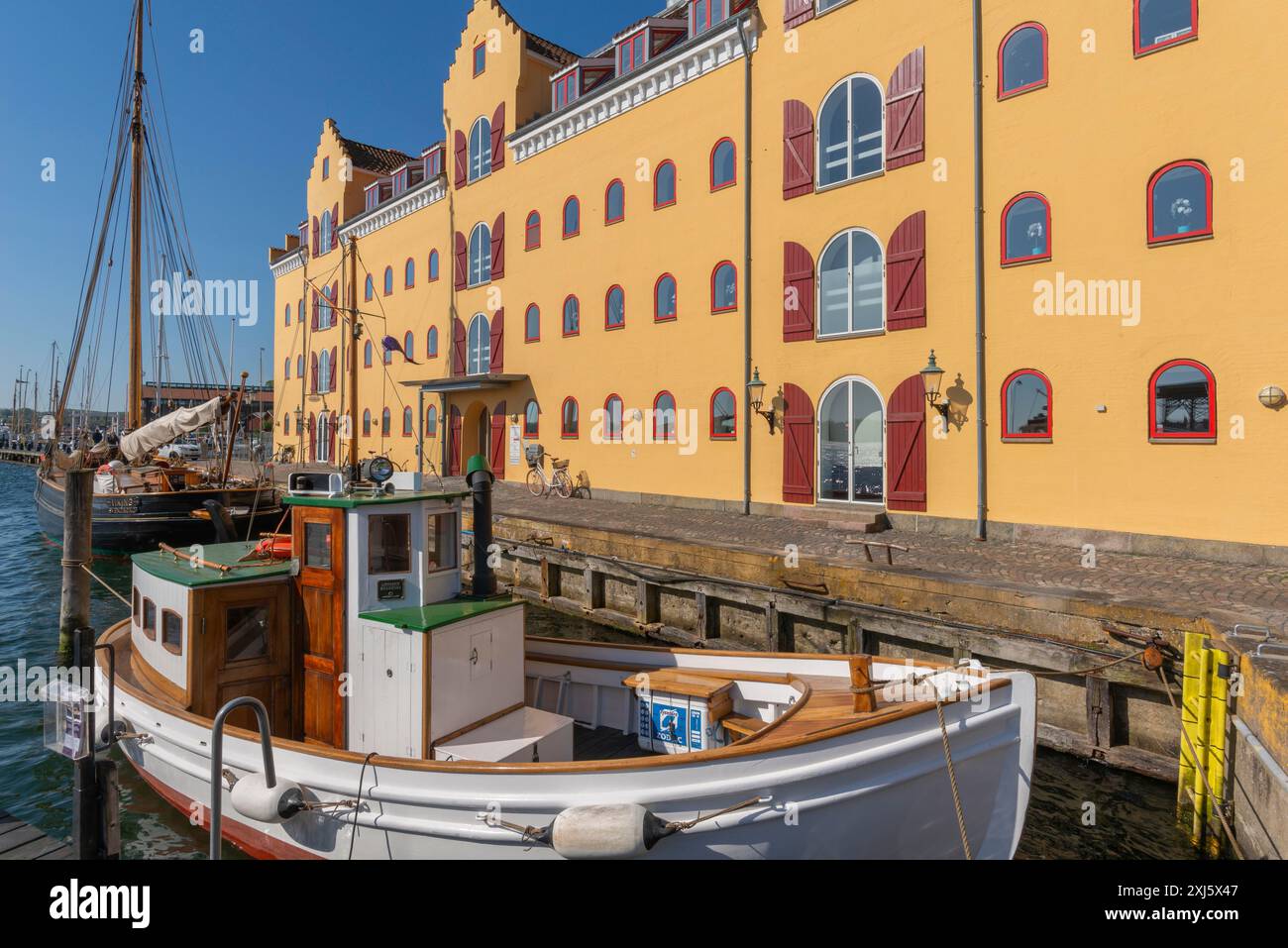 Maritime Svendborg, museum harbour, historic sailing ships, wooden ...