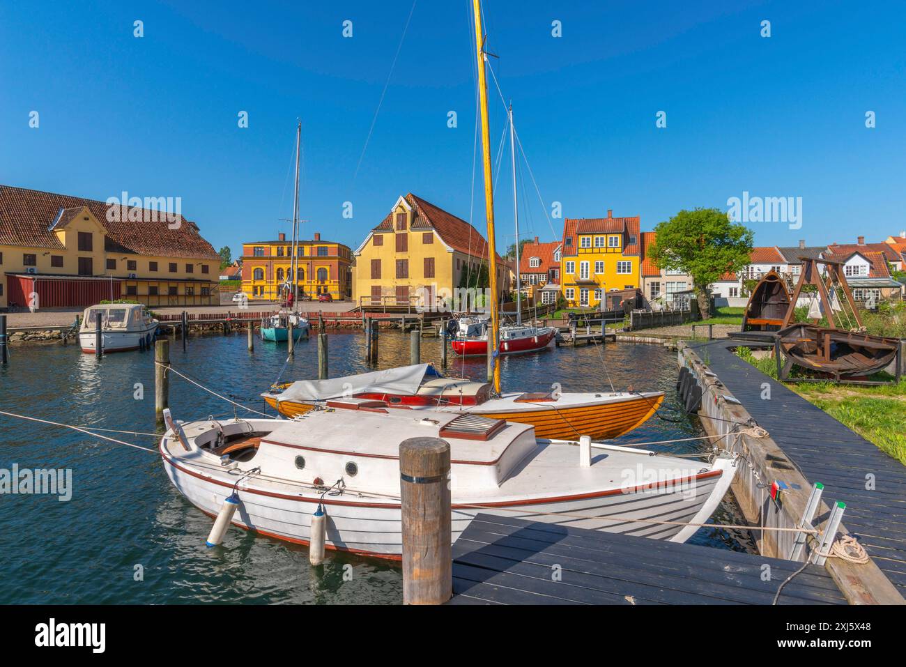 Maritime Svendborg, museum harbour, historic sailing ships, wooden ...