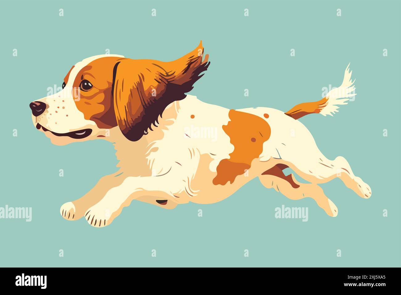 Dog running vector illustration Stock Vector Image & Art - Alamy