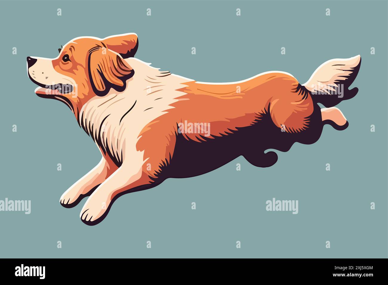 Dog running vector illustration Stock Vector Image & Art - Alamy