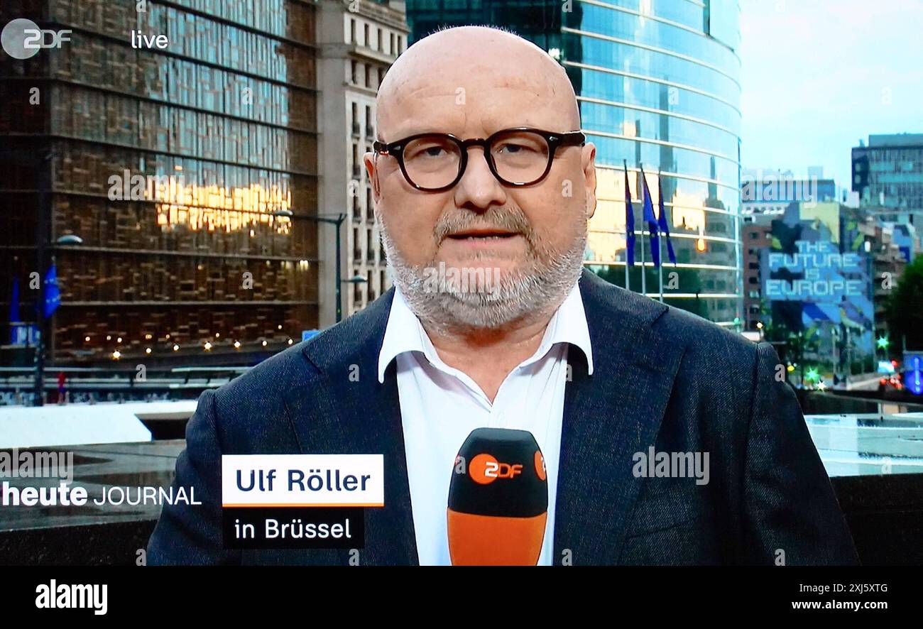 Ulf Röller ZDF Korrespondent - hier life aus Brüssel am 16.07.2024 ...