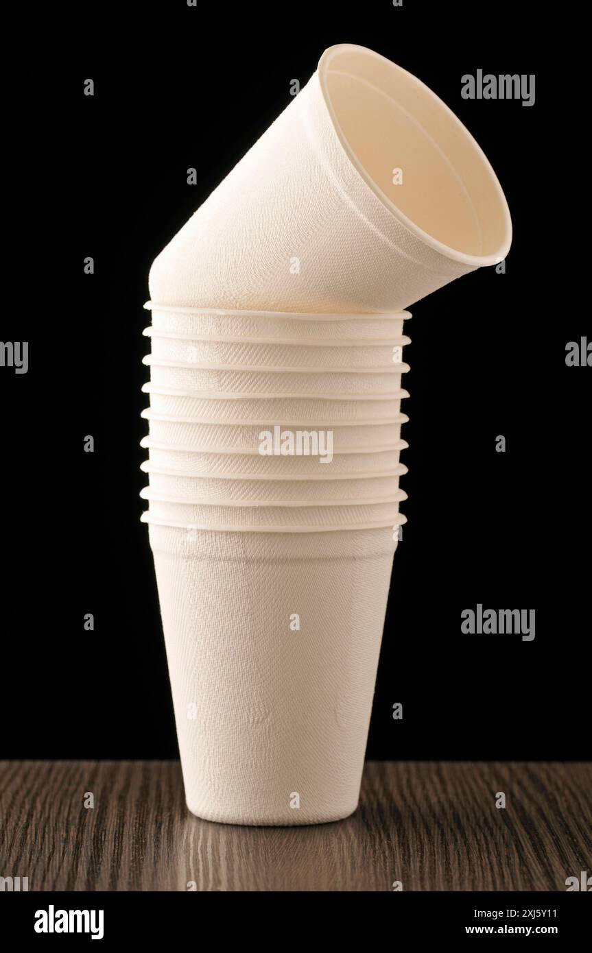 Stacked paper cups Stock Photo - Alamy