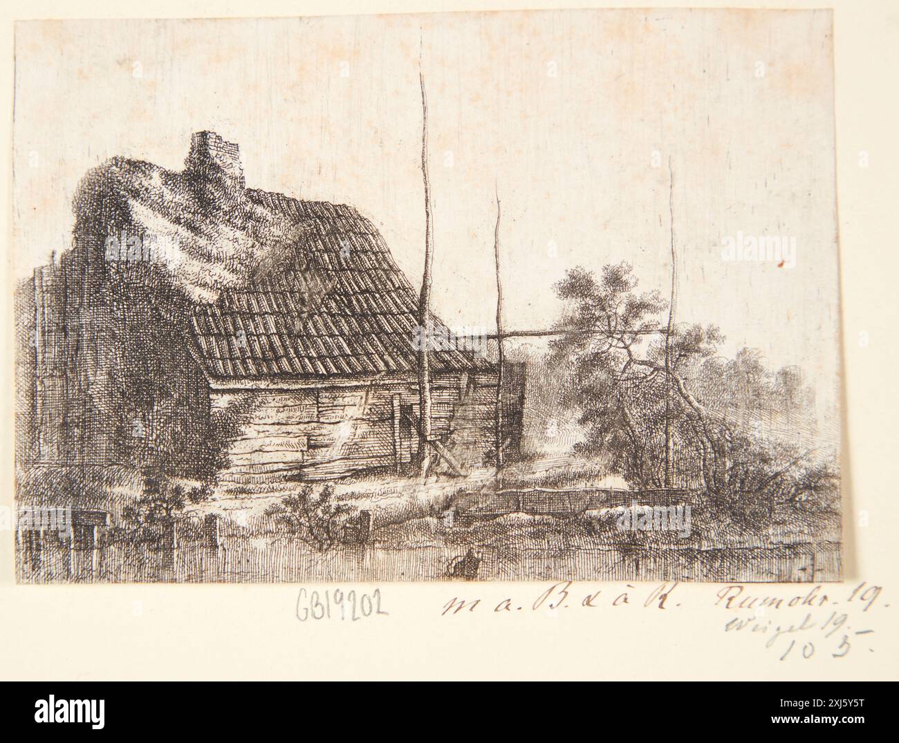 Landscape with farmhouse Neyts, Gillis 1618 - 1686 Etching, Print ...