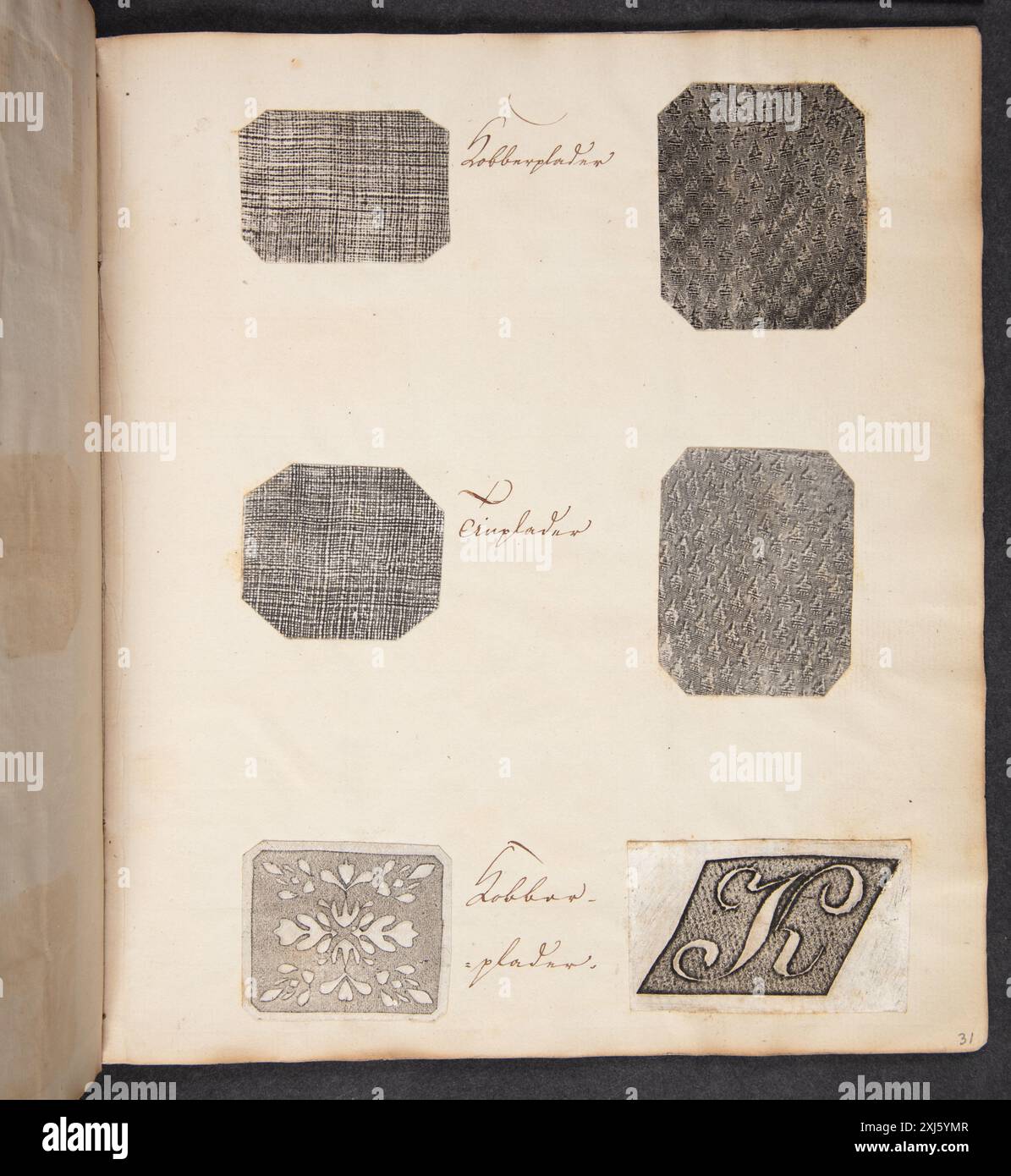 Intaglio print by Peter Larsen Kyhl (1797–1847) showing copper plates ...