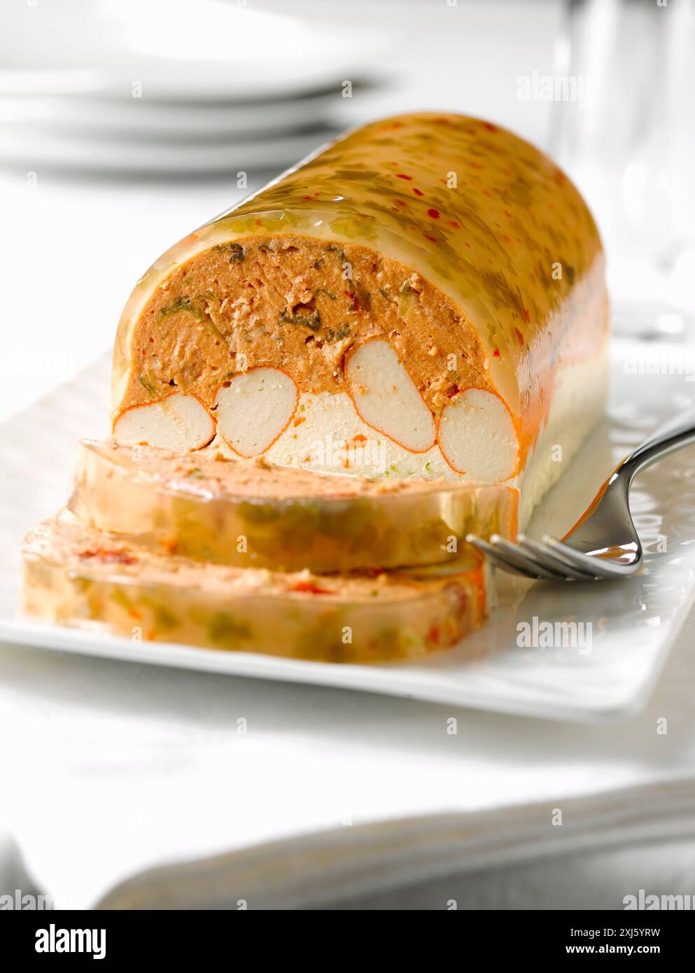 Fish and surimi crab terrine Stock Photo - Alamy