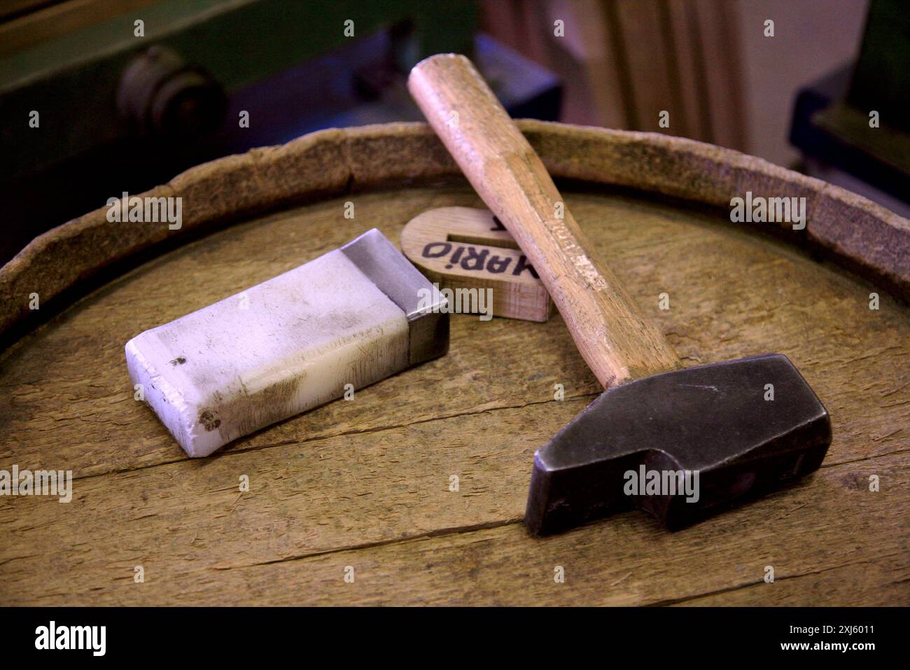 Tools for making wooden barrels Stock Photo - Alamy