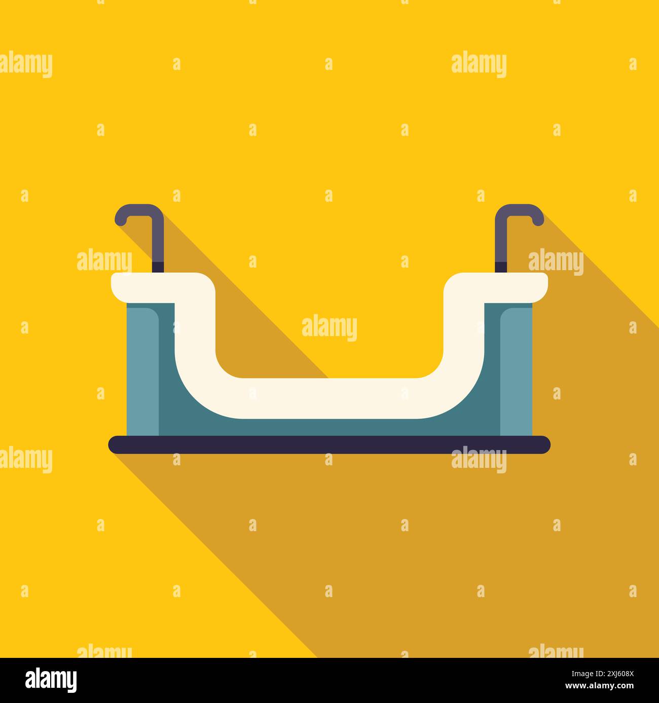 Double sink bathroom vanity unit icon representing hygiene and ...