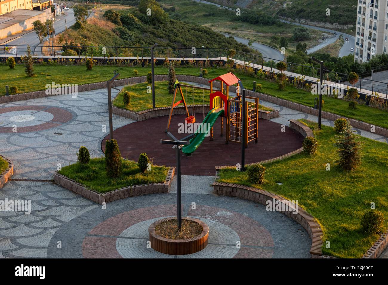 Empty kids playground hi-res stock photography and images - Alamy