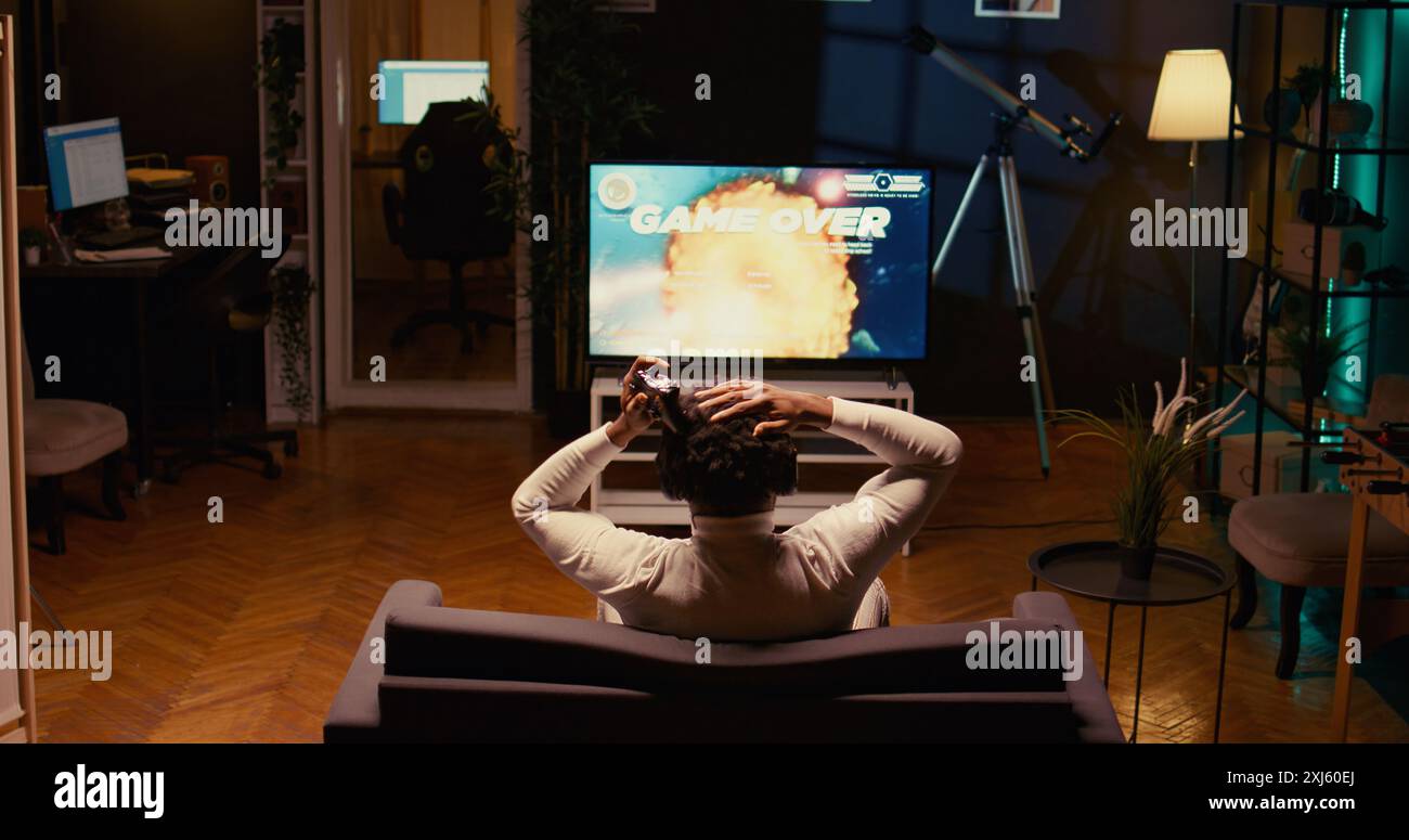 Gamer flying spaceship in sci hi-res stock photography and images - Alamy