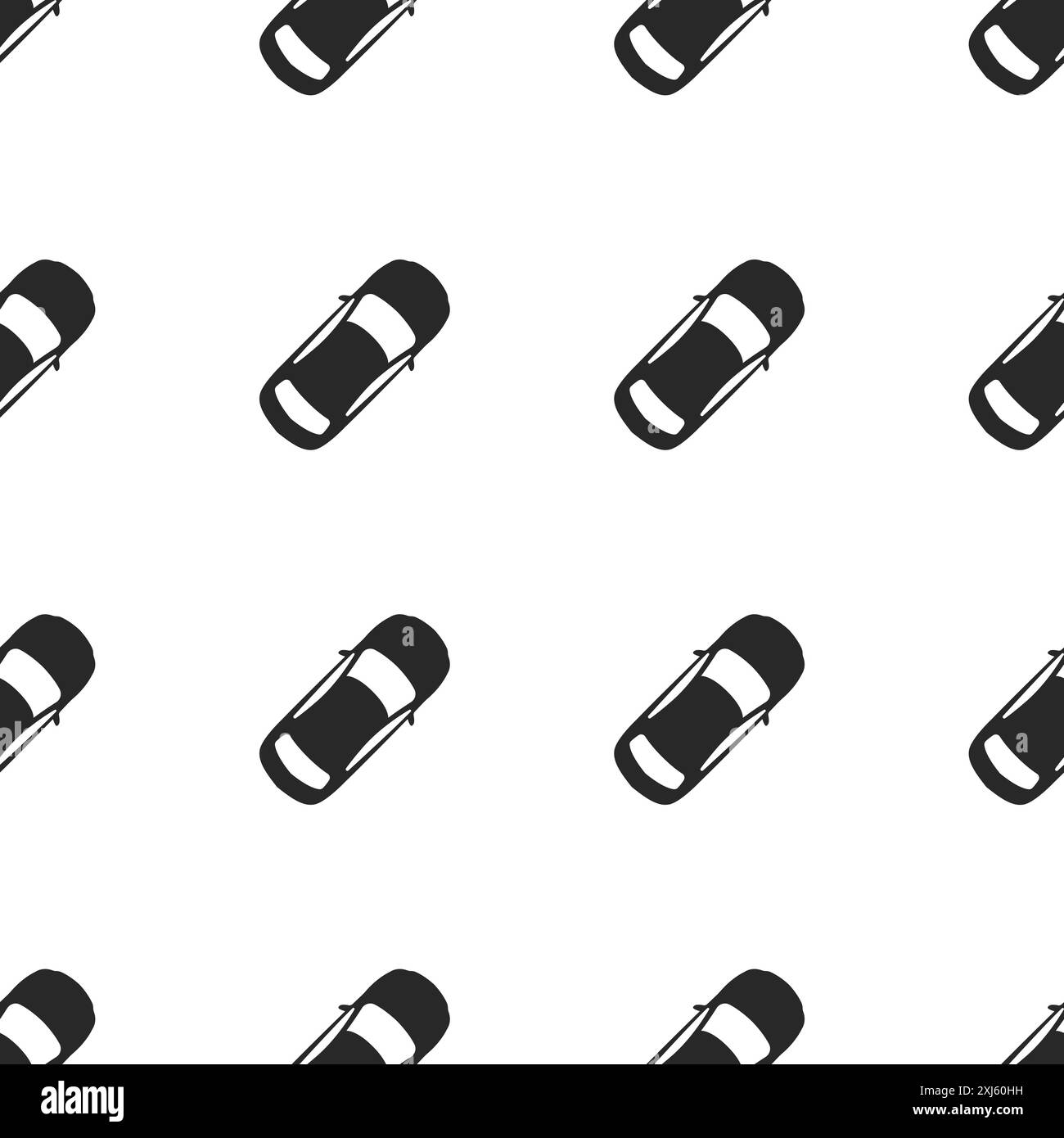 Seamless auto vector background. The endlessly repeating transport icon ...