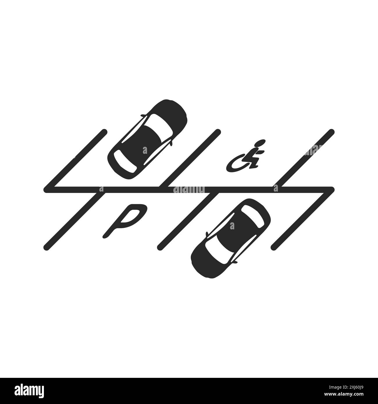 Parking vector icon. Empty parking spaces. Car parking area. Sign ...