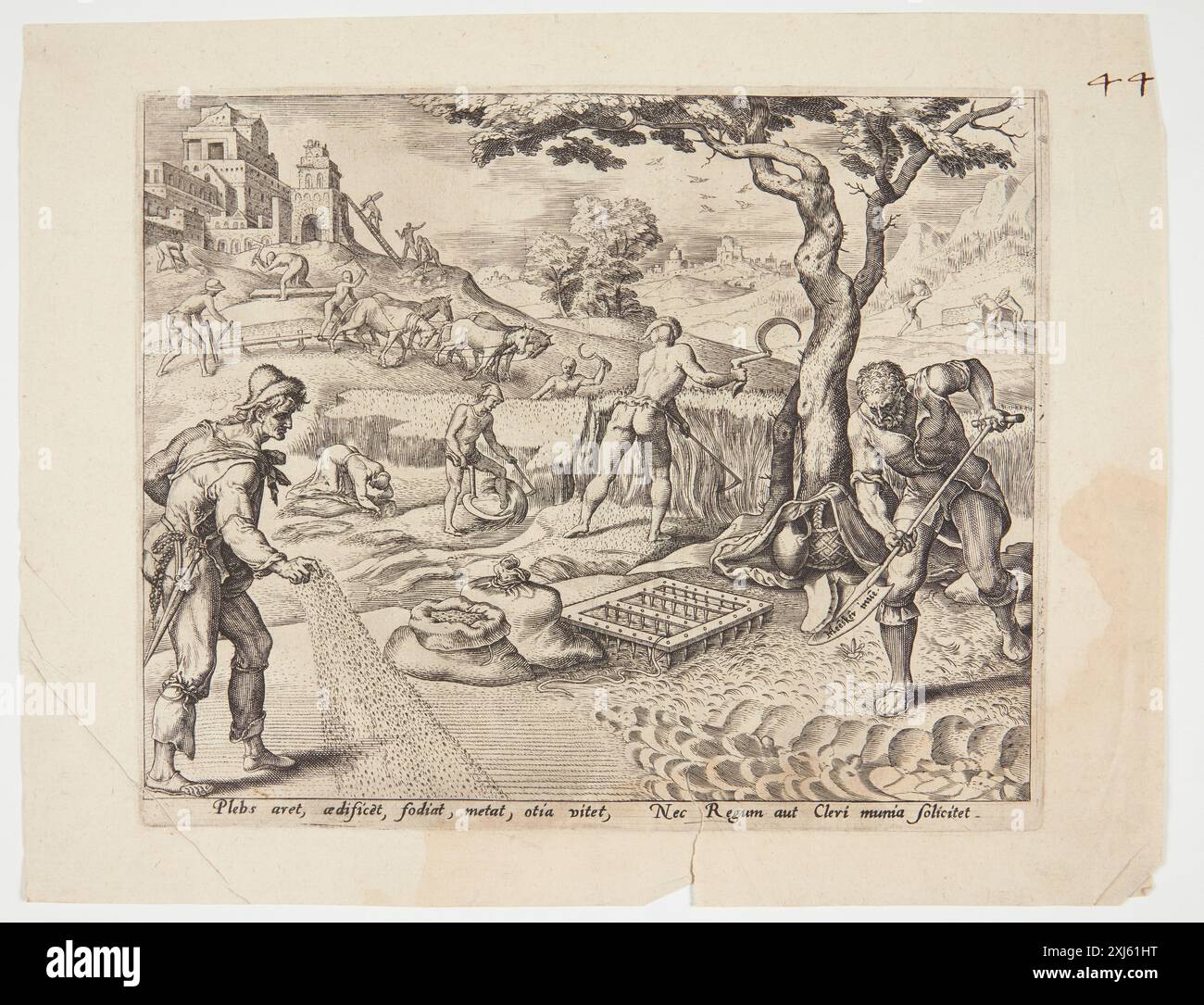 The people labouring in the fields Galle, Philips 1537 - 1612 ...
