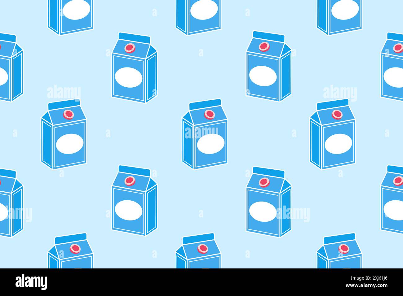 Bottle of milk, carton of milk, jug of milk. Seamless vector pattern ...