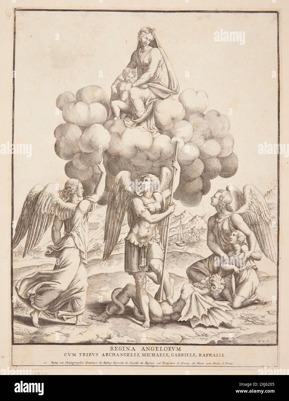 The virgin with archangels raphael and raphael hi-res stock photography ...