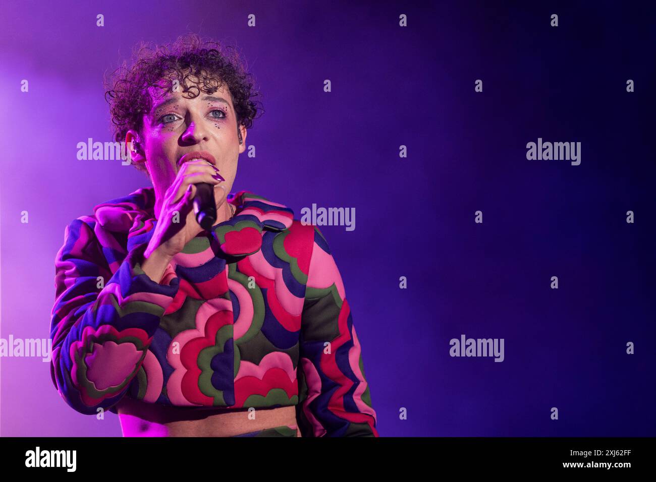 Madrid, Spain. 07th July, 2024. Swiss artist Nemo, winner of Eurovision ...