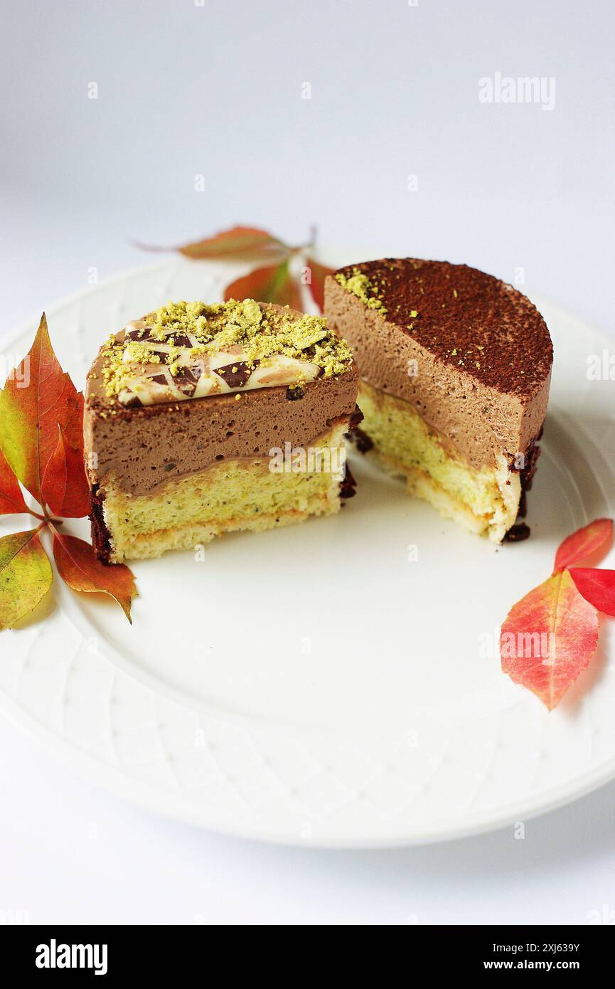 Two flavored cake hi-res stock photography and images - Alamy