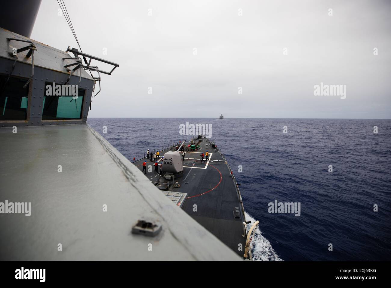 The Arleigh Burke-class guided missile destroyer USS Fitzgerald (DDG 62 ...