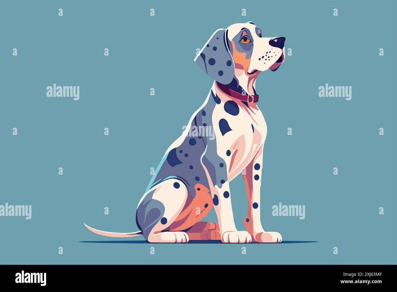 Dog full body character cartoon vector illustration Stock Vector Image ...