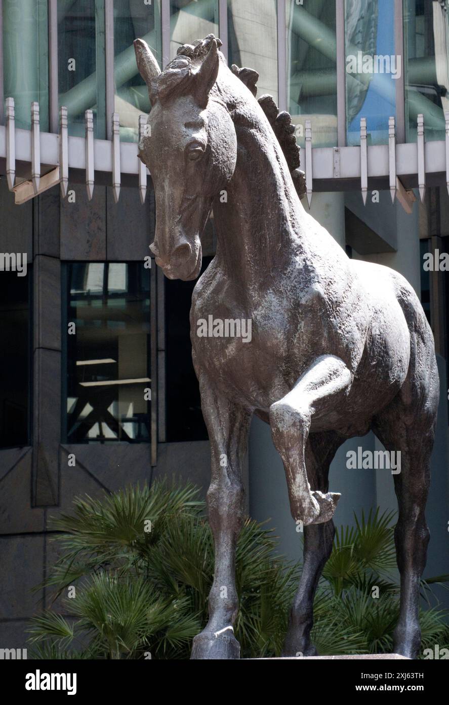 City of London Minster Court statue one of 3 mincing horses by Althea ...