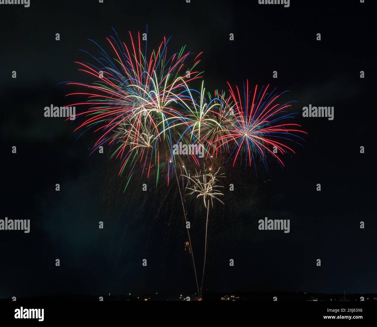 Fireworks explode over Back Bay during Freedom Fest 2024 at Keesler Air ...