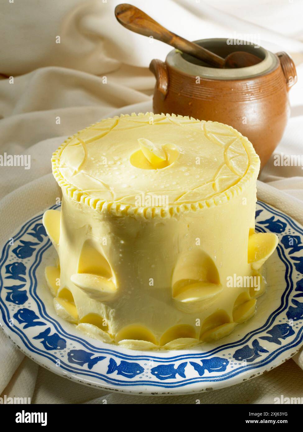 Sculpted Breton slab of butter Stock Photo - Alamy