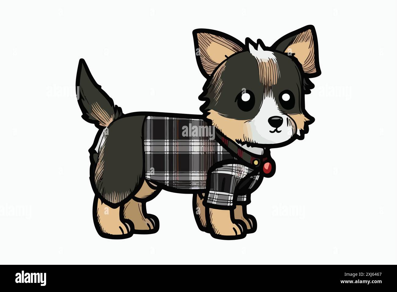 Dog full body drawing Cut Out Stock Images & Pictures - Alamy