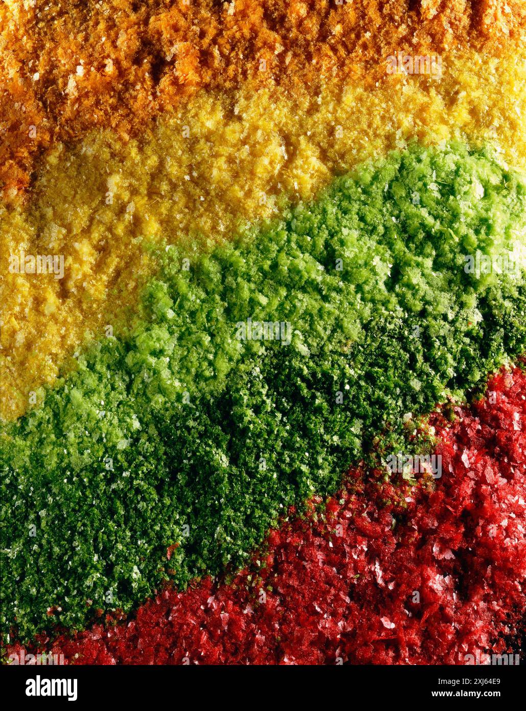 Composition of food coloring powders Stock Photo - Alamy